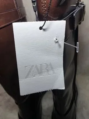 Zara | Shoes | Zara Contrast Topstitch Kneehigh Boots Burgundy Red ...